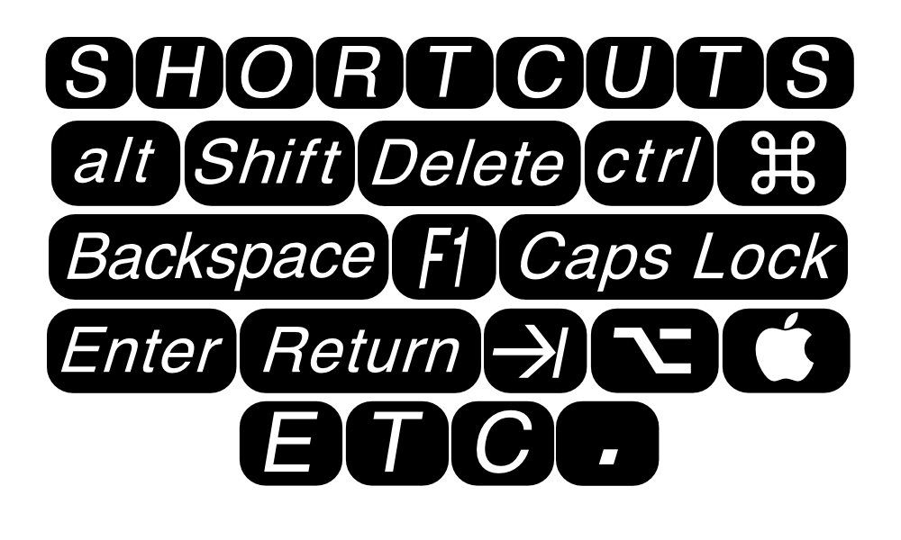 Shortcuts - keycaps font